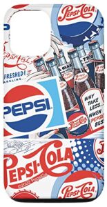 iphone 12/12 pro pepsi nostalgic pattern case