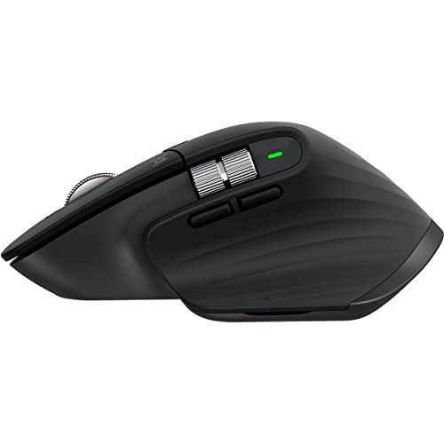 Logitech MX Master 3S - Wireless Performance Mouse with Ultra-Fast Scrolling, Ergo, 8K DPI, Track on Glass, Quiet Clicks, USB-C, Bluetooth, Windows, Linux, Chrome (Black)