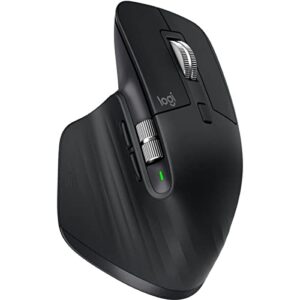 Logitech MX Master 3S - Wireless Performance Mouse with Ultra-Fast Scrolling, Ergo, 8K DPI, Track on Glass, Quiet Clicks, USB-C, Bluetooth, Windows, Linux, Chrome (Black)