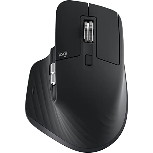 Logitech MX Master 3S - Wireless Performance Mouse with Ultra-Fast Scrolling, Ergo, 8K DPI, Track on Glass, Quiet Clicks, USB-C, Bluetooth, Windows, Linux, Chrome (Black)