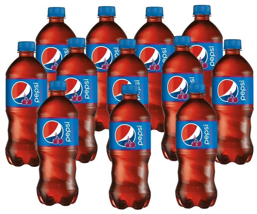 Wild Cherry Pepsi 20 oz Soda Bottles (Pack of 12, Total of 200 FL OZ)