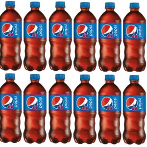 Wild Cherry Pepsi 20 oz Soda Bottles (Pack of 12, Total of 200 FL OZ)