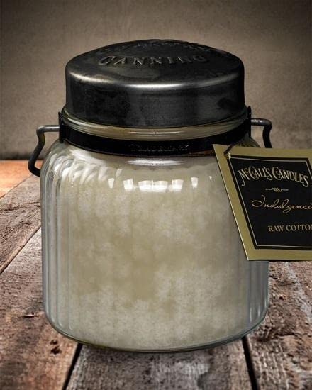 McCall's Candles | Raw Cotton| Highly Scented & Long Lasting | Ribbed Indulgence Jar | Hand Crafted Metal Lid with Strap and Handle| Premium Wax & Fragrance | Made in The USA | 18 oz