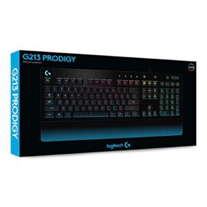 Logitech USB 2.0 G213 Prodigy Gaming Keyboard with 16.8 Million Lighting Colors (Renewed)