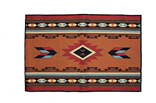 Kinara Cibola Area Rug – Southwestern Native American Design – Beautiful and Unique Pattern – Fine Weaving and Quality Material for Everyday Use – Non-Skid – 3x2 feet.