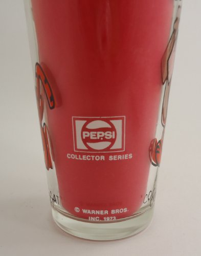 Pepsi Collector Series Glass, Cool Cat 1973