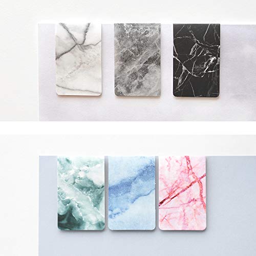 Monolike Magnetic Bookmarks Marble, 6 Pieces