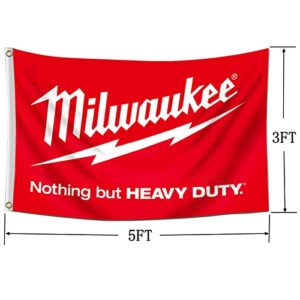 Milwaukee Flag Nothing But Heavy Duty Banner 3X5 Feet for College Dorm,Room Man Cave Garage