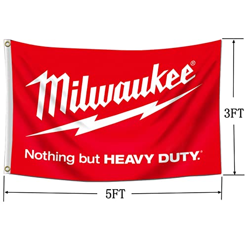 Milwaukee Flag Nothing But Heavy Duty Banner 3X5 Feet for College Dorm,Room Man Cave Garage