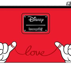 Loungefly Disney Mickey and Minnie Valentines Flap Wallet Mickey And Minnie Mouse One Size