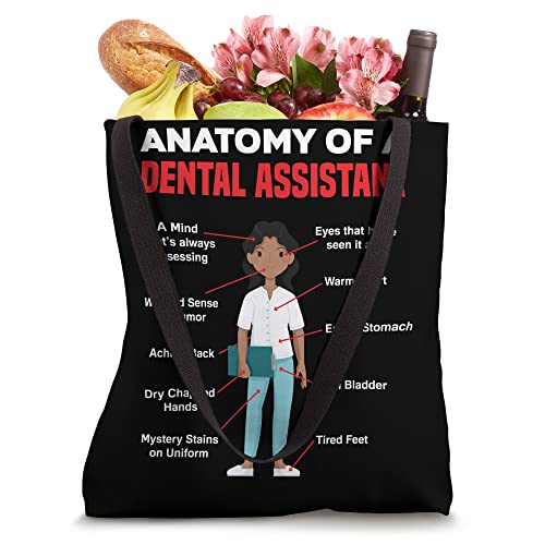 Anatomy Of A Dental Assistant Funny Dental Assistant Tote Bag