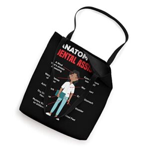 Anatomy Of A Dental Assistant Funny Dental Assistant Tote Bag