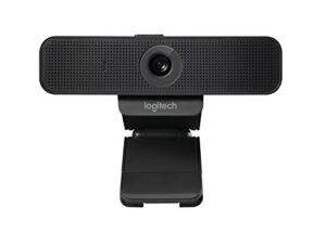 logitech c925-e webcam with hd video and built-in stereo microphones – black