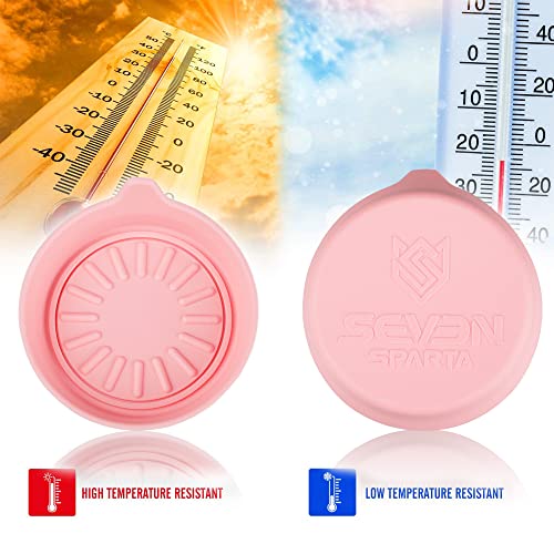 Seven Sparta Car Coasters for Cup Holders, Silicone Cup Holder Coasters, Universal Vehicle Coasters, Set of 4 Pack, 3-1/8" Diameter (Pink)