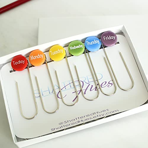 Day of The Week Paperclip, Planner Bookmark Clip, Office Organization Supplies, Teacher Appreciation