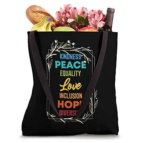 Diversity Equality Love Peace Human Rights Social Justice Tote Bag