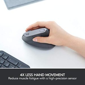 logitech MX Vertical Advanced Ergonomic Mouse, Wireless via Bluetooth or Included USB Receiver (Renewed)