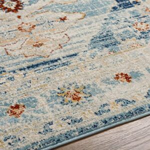 Mark&Day Area Rugs, 5x7 Cedar Lake Traditional Blue Area Rug Blue Carpet for Living Room, Bedroom or Kitchen (5'3" x 7')