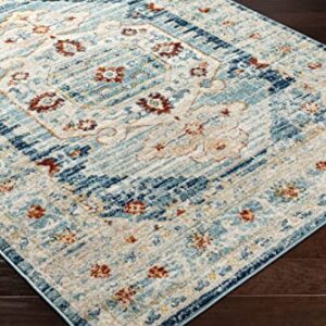 Mark&Day Area Rugs, 5x7 Cedar Lake Traditional Blue Area Rug Blue Carpet for Living Room, Bedroom or Kitchen (5'3" x 7')