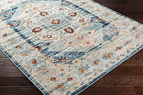 Mark&Day Area Rugs, 5x7 Cedar Lake Traditional Blue Area Rug Blue Carpet for Living Room, Bedroom or Kitchen (5'3" x 7')