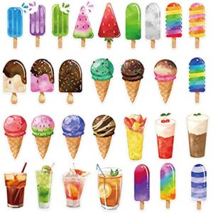 summer bookmarks watercolor ice cream and cold drink theme double – sided bookmarks with pink ribbon tags for kids teachers back to school