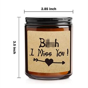 Scented Candle Gifts for Best Friend - I Miss You - Friendship Birthday Gifts for Friends Women, HBESTIE Unique Christmas Gifts for Women Friends, Joke, Bestie, Thanksgiving Gifts Candle Gifts for her