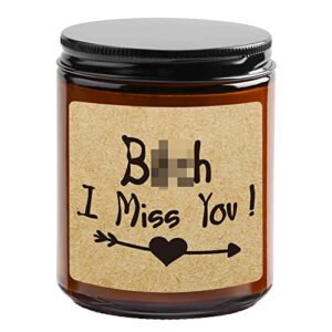 Scented Candle Gifts for Best Friend - I Miss You - Friendship Birthday Gifts for Friends Women, HBESTIE Unique Christmas Gifts for Women Friends, Joke, Bestie, Thanksgiving Gifts Candle Gifts for her