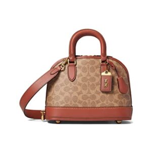 COACH Coated Canvas Signature Revel Bag Tan Rust One Size