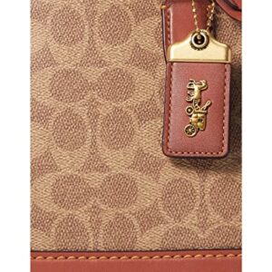 COACH Coated Canvas Signature Revel Bag Tan Rust One Size