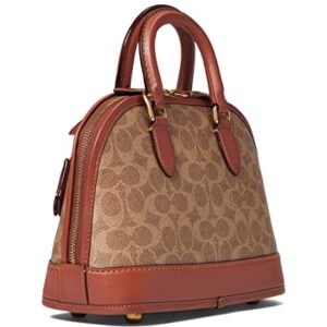 COACH Coated Canvas Signature Revel Bag Tan Rust One Size