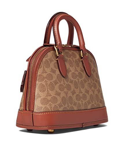 COACH Coated Canvas Signature Revel Bag Tan Rust One Size