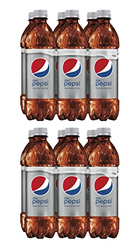 12 Bottles Diet Pepsi Cola, 16.9 fl oz