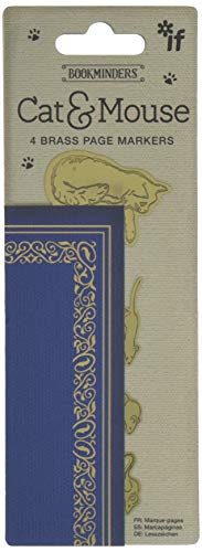 Bookminders Brass Page Markers - Cat & Mouse