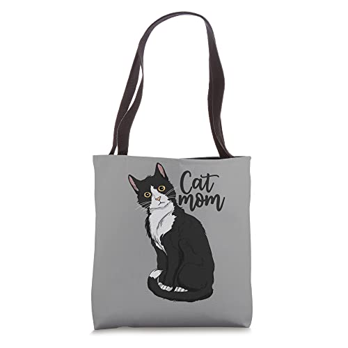 Tuxedo Cat Mom Gift Cat Mom Tuxedo Cat Mom Tote Bag