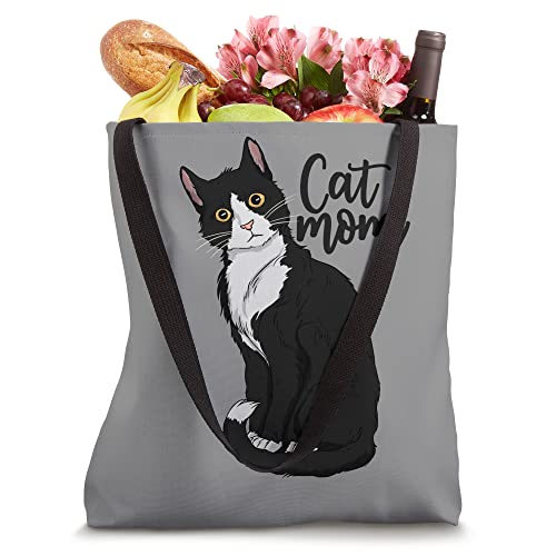 Tuxedo Cat Mom Gift Cat Mom Tuxedo Cat Mom Tote Bag