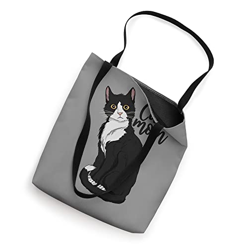 Tuxedo Cat Mom Gift Cat Mom Tuxedo Cat Mom Tote Bag