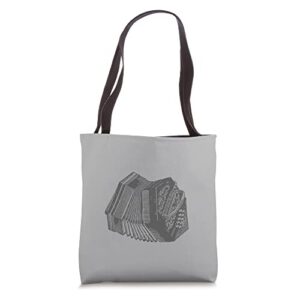 vintage bandoneon / concertina musician gift tote bag