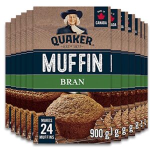 quaker muffin mix bran, 12ct, 900g, imported from canada)