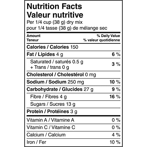 Quaker Muffin Mix Bran, 12ct, 900g, Imported from Canada)