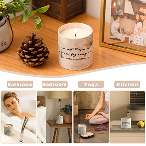 Freejac House Warming Gifts New Home Housewarming Gift for Women Men Friend New Home Gift Ideas New Homeowner Gifts House Warming Decoration Party Decor Porcelain Ceramics Scented Candle 6oz