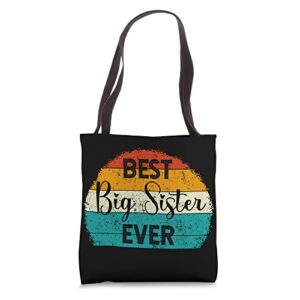 big sister retro vintage sibling eldest daughter child tote bag