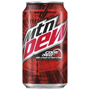 Mountain Dew Code Red Soda, Fridge Pack Bundle, 12 fl oz, 36 Cans