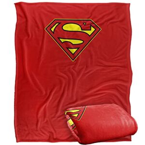 superman blanket, 50″ x 60″, superman cape full color logo silky touch super soft throw blanket