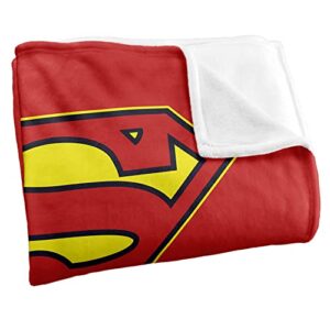 Superman Blanket, 50" x 60", Superman Cape Full Color Logo Silky Touch Super Soft Throw Blanket