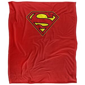 Superman Blanket, 50" x 60", Superman Cape Full Color Logo Silky Touch Super Soft Throw Blanket