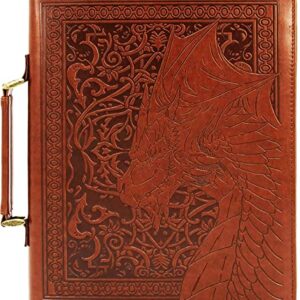 CASEMATIX Book Cover Sleeve for 11" TTRPG Rulebooks - Protective Large Book Cover for TRPG Books up to 11" x 8.5" x 1" with Built-in Bookmark and Pen Loops Compatible with DND Books & More