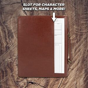 CASEMATIX Book Cover Sleeve for 11" TTRPG Rulebooks - Protective Large Book Cover for TRPG Books up to 11" x 8.5" x 1" with Built-in Bookmark and Pen Loops Compatible with DND Books & More