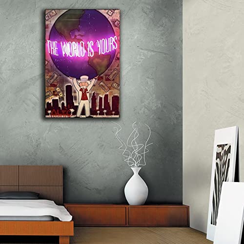 CJQ ALEC-Monopolys The World is Yours Poster Decorative Painting Canvas Wall Art Living Room Posters Bedroom Painting 24x36inch(60x90cm)