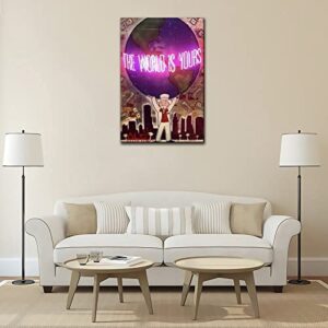 CJQ ALEC-Monopolys The World is Yours Poster Decorative Painting Canvas Wall Art Living Room Posters Bedroom Painting 24x36inch(60x90cm)