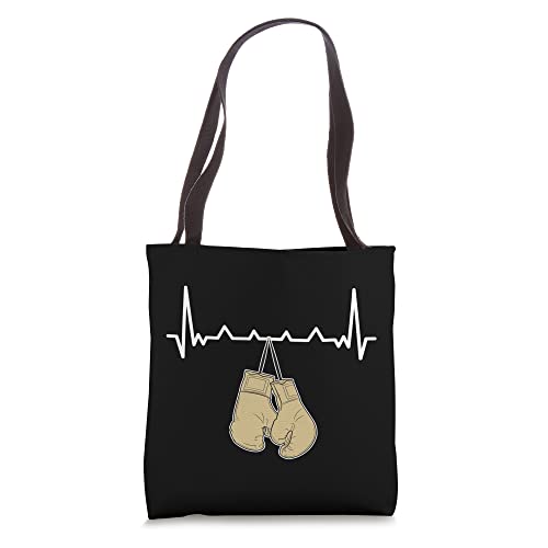 Boxing Gloves Heartbeat Sport Fighting Boxer Tote Bag